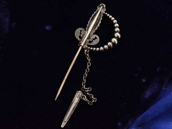 c1900 Silver Sword Pin – Erie Basin
