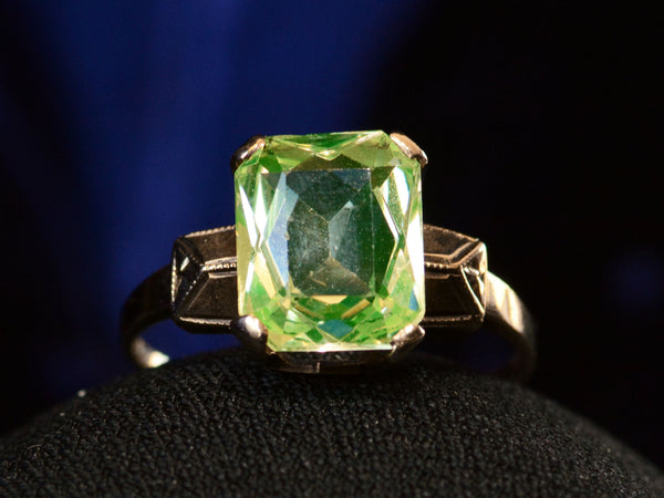 1930s Deco Uranium Ring – Erie Basin